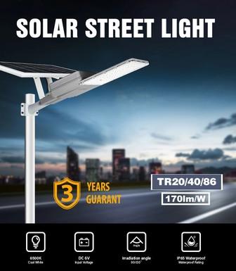 China 100W Solar LED Street Light IP65 Cool White 50000 Hours DC12V for sale