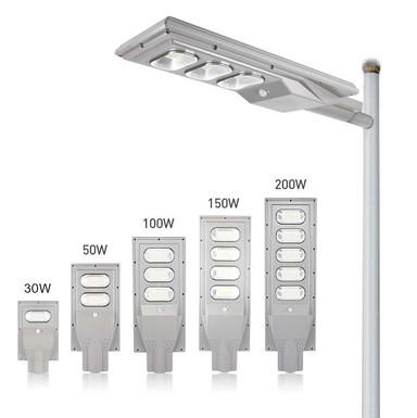 China All in One Solar LED Street Light 100W 200W 300W SMD2835 LiFePO4 Battery IP65 for sale