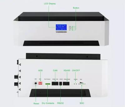 China 6000 Cycles Stackable On Off Grid Energy Storage Solar Lithium Battery 10kwh for sale