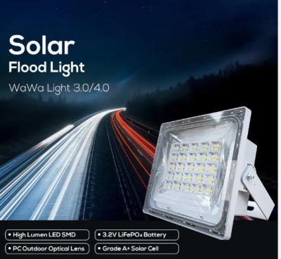 China Solar LED Flood Light 36W 50W LiFePO4 Battery Remote Control Outdoor Waterproof Stadium Garden for sale