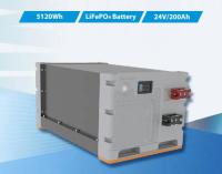 China 24V 200Ah LiFePO4 Lithium Battery Energy Storage System Off Grid Backup Power 5.12kWh for sale