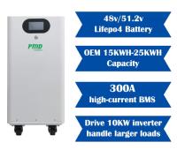 China 51.2V 15kWh 20kWh 25kWh LiFePO4 Solar Battery 300Ah 400Ah 500Ah Home Energy Storage for sale