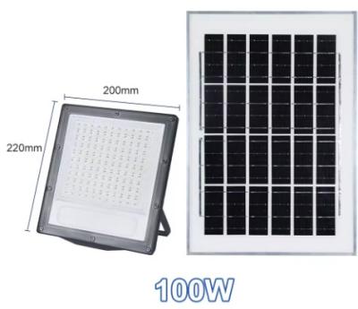 China PMD 100W 200W Solar Flood Light IP66 Outdoor Garden LED with Remote Control 6500K for sale