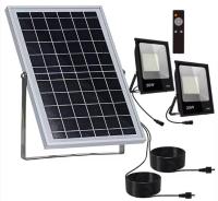 China SMD 2835 LED Solar Flood Lamp 60W 100W 200W Remote Control IP66 Aluminum for sale