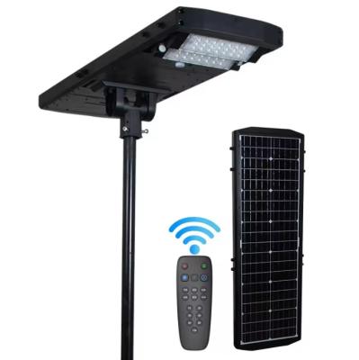 China 80W 12000LM Integrated Solar Street Light 150lm/W LiFePO4 Battery 58W Solar Panel IP65 for sale