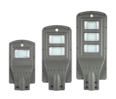China 60W All in One Solar Street Light IP65 Waterproof ABS Outdoor Road Lamp 5V 14W Panel for sale