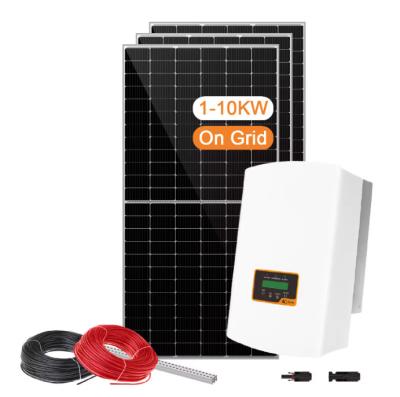 China 10kW On Grid Solar Energy System 540W Solar Panel Grid Tied Inverter for Home Use for sale