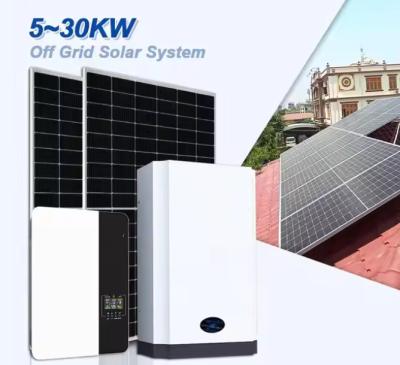 China Solar Panel Kit System 5Kva Solar Power System With Lithium Battery for sale