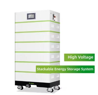 China Stacked 100Ah LiFePO4 Battery 51.2V 15-40kWh High Voltage Energy Storage System for sale