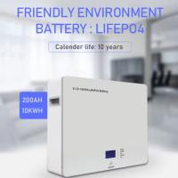 China 48V 200Ah 10kWh LiFePO4 Solar Battery 6000 Cycles Wall Mount Lithium Battery for sale