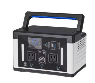 China 600W Portable Power Station 500Wh Lithium Battery 220V Pure Sine Wave AC Solar Generator Emergency Power for sale