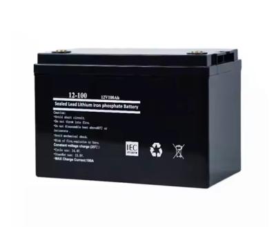 China 12V 100Ah LiFePO4 Battery LFP Lithium Ion Deep Cycle 12.8V 1.28kWh for Solar RV Marine for sale