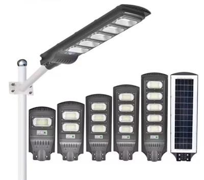 China IP65 Integrated Solar Street Light 50W to 250W ABS Plastic Waterproof Lamp with Remote Control for sale
