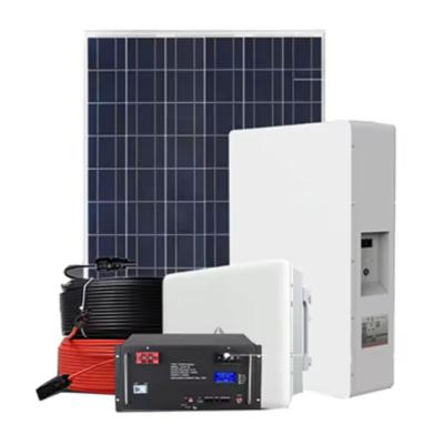 China Customized 5KW 8KW Hybrid Off Grid Solar System with LiFePO4 Battery Storage Home for sale
