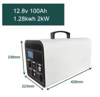 China Portable Power Station 1.28kWh LiFePO4 2000W Pure Sine Wave Solar Generator for Camping Home for sale