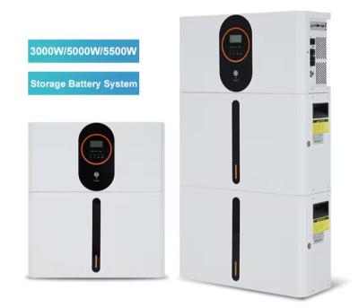 China Off Grid All In One Solar Power Generator 5kW 5.5kW Home Energy Storage System with Lithium Battery for sale