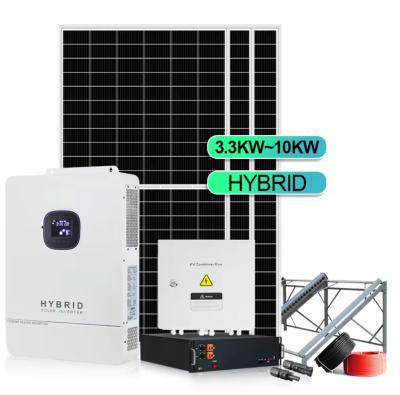 China 8kW 10kW Off Grid Solar Panel Kit Home Power Generator Inverter System 48V for sale