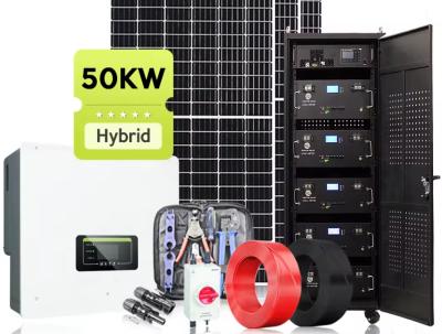 China Complete Hybrid Grid Solar System 30KW Monocrystalline Silicon with 50KW Load Power for sale