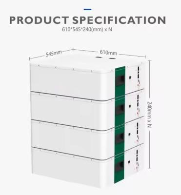 China Customized 51.2V 100Ah-400Ah Stacked LiFePO4 Lithium Battery for Solar Storage for sale