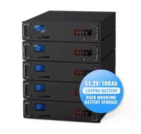 China 5.12kWh Stacked LiFePO4 Battery Pack with Built-In Inverter for Residential Backup Power for sale