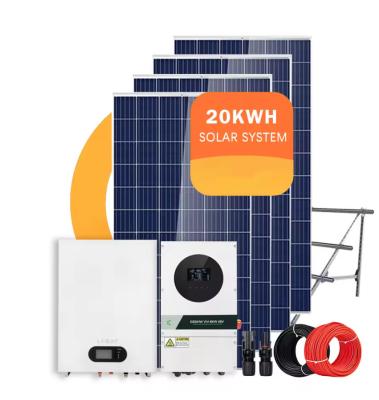 China Complete Set Hybrid Solar Power System 5kW 10kW 12kW 15kW 20kW with Lithium Battery for sale