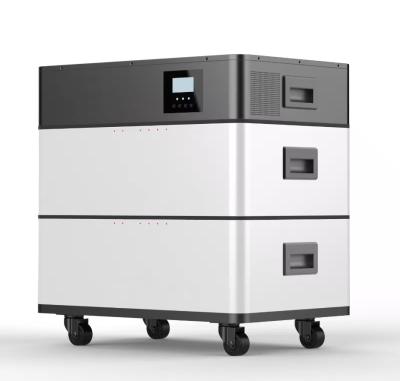 China 20kWh Stacked LiFePO4 Racked ESS Solar System Hybrid Inverter Off Grid 51.2V 200Ah for sale