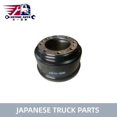 China HINO 500 Brake Drum 43512-2830 for Ranger RK8J J08C J08CT Truck New OEM Quality for sale