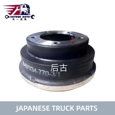 China Japanese Truck Parts Rear Brake Drum 8-97034770-1 8-98248900-0 For ISUZU NKR NPR66 4BE1 4HF1 for sale