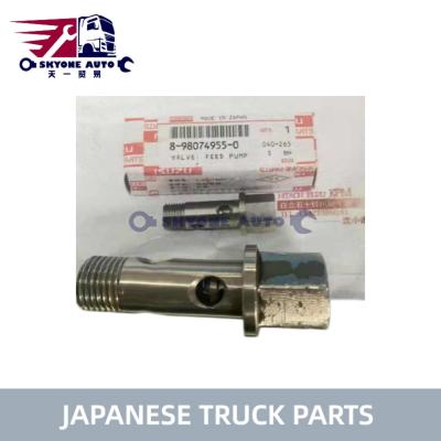 China Japanese truck parts Feed Pump Valve 8980749550 8-98074955-0 for ISUZU NPR71 NQR75 4HK1 6HK1 Truck ISUZU TRUCK PARTS for sale