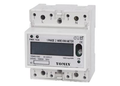 China OEM/ODM Single Phase Energy Meter Din Rail With Far Infrared and RS485 Communication for sale