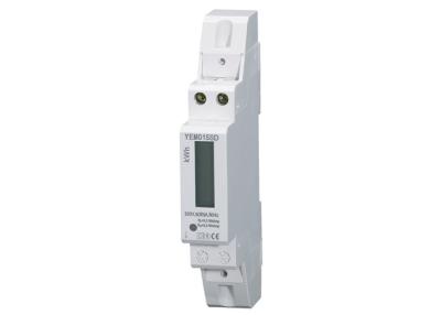 China Small Size Single Phase Active Din Rail KWH Meter , Electronic Watt Hour Meter for sale