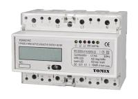 China 5A CT 3 Phase 4 Wire Active & Reactive Din Rail KWH Meter for AMR System for sale