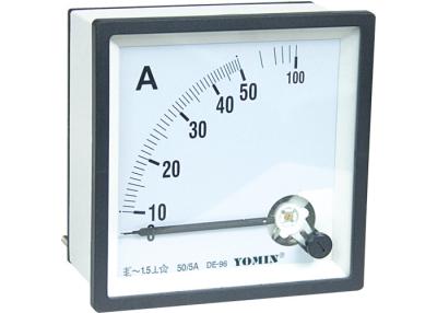 China European Style Moving Iron Analog Ammeter , Moving Coil Analogue Panel Meters With CT Operated for sale