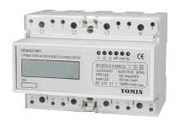 China 4 Wire Active and Reactive Din Rail 3 Phase Energy Meter , Electronic Watt Hour Meter for sale