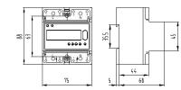 China Three Tariff  Single Phase Two Wire Multifunction Energy Meter of Din Rail Mounting for sale