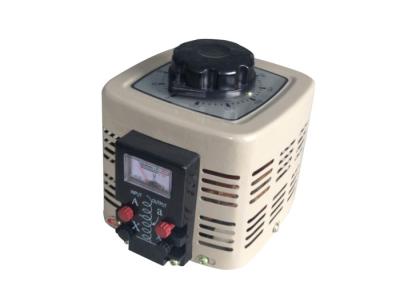 China Metal Shell Single Phase Voltage Regulator , Wide Range Voltage Adjuster 500VA . for sale