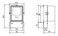 China CT Connecting Front Board Installed Three Phase Energy Meter Electromechanical for sale