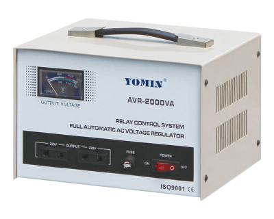 China Current Type Single Phase Stabilizer , AVR Automatic Voltage Stabilizer 220V AC 2000VA For Home Use for sale