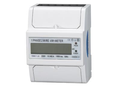China Single-phase Two-wire Electronic Active Energy Meter with DIN Rail Installation for sale