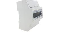 China 4 Modules Small Size Single Phase Energy Meter 50A KWH LCD Display Din Rail for sale