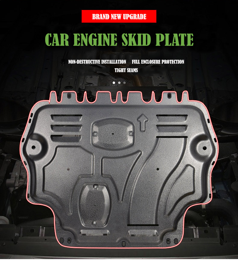 3D Plastic Steel Car Exterior Accessories Heavy Duty Universal Motorcycle Skid Plate 1
