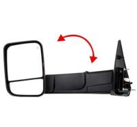 China Weatherproof Black Side View Mirrors Car Exterior Mirror Plane Glass For Dodge Ram for sale