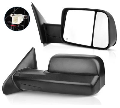China Weatherproof Black Side View Mirrors Car Exterior Mirror Plane Glass For Dodge Ram for sale