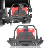 China Jeep Wrangler JK Rear Off Road Bumpers 100*50*30cm Carbon Black for sale