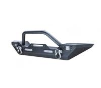China Jeep Wrangler Rock Crawler Front Off Road Metal Bumpers 63*16in Carbon Black for sale