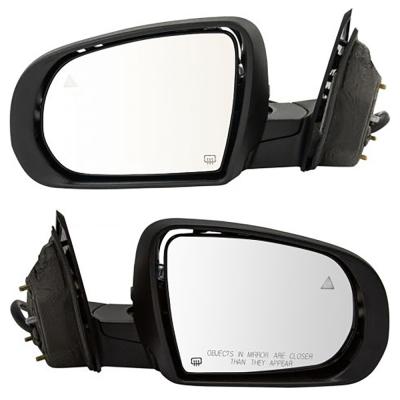 China Jeep Cherokee Black Plastic Car Exterior Mirror Electronic Heating Defogging With LED Signal Lamp Indicator for sale
