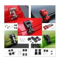China Stainless Black Lock Car Accessories Steel Locking Hood Latch Catch Kit For Jeep Wrangler JK for sale
