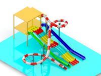 China Commercial Mutilanes Water Park Slide For Fun At Resorts Long Service Life for sale