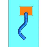 China Child Friendly Spiral Big Curve Water Slide Sturdy Structure 1 Year Warranty for sale