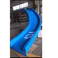 China Splash Pool Curve Water Slide With Stairs Easy Installation Fiberglass for sale